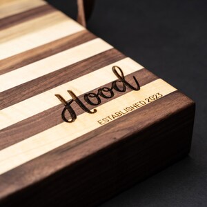 Personalized Butcher Block Maple and Walnut Cutting Board-custom ...