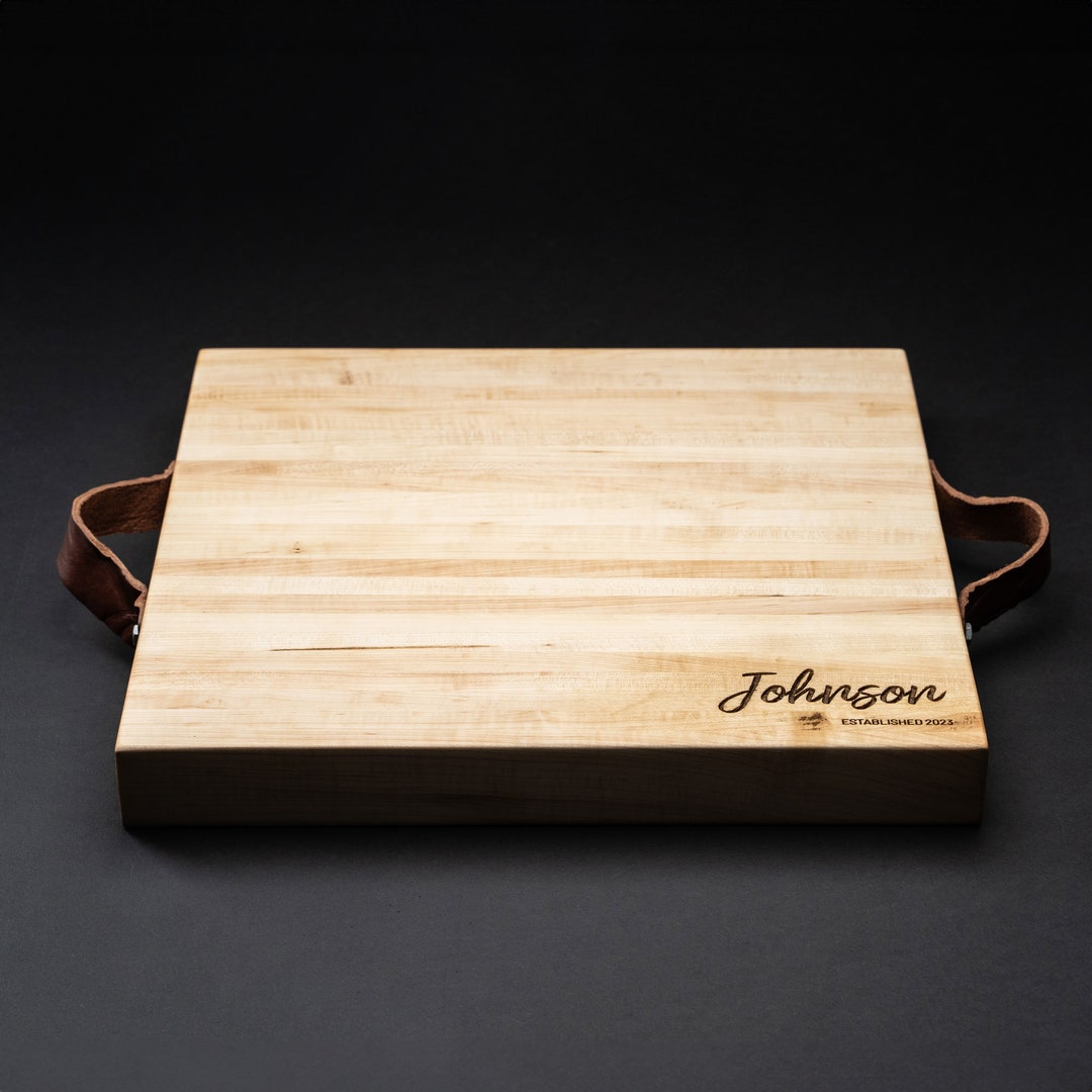 Engraved Maple Cutting Board Butcher Block Unique Handmade Personalized ...