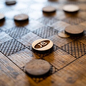 Tennessee Whiskey Barrel Checkerboard Side Table Custom Logo and ...
