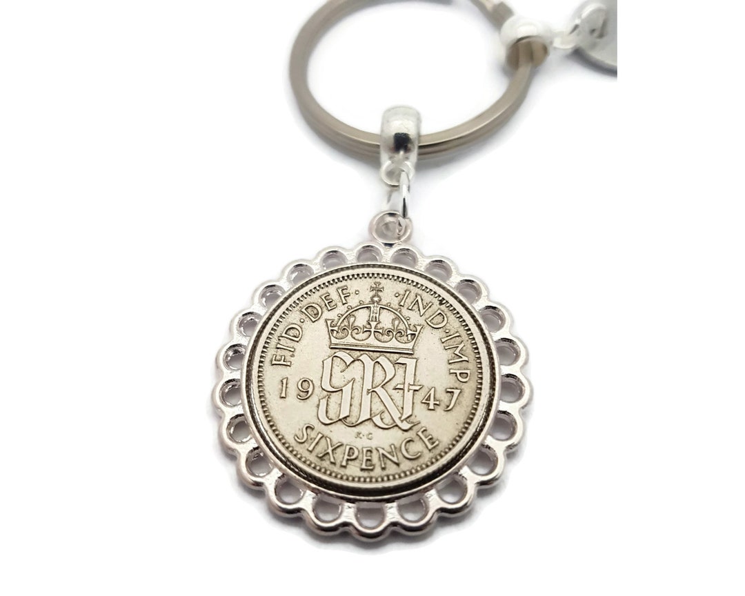 Lucky Sixpence Keyring choice of year up to 1967 / Silver Sixpence ...