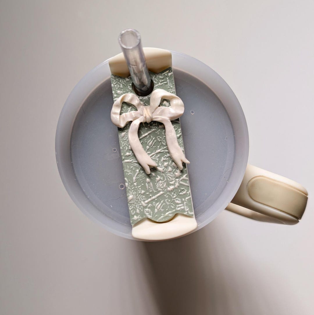 Jade Porcelain Bow Stanley Cup Topper Stanley Accessory Tumbler ...