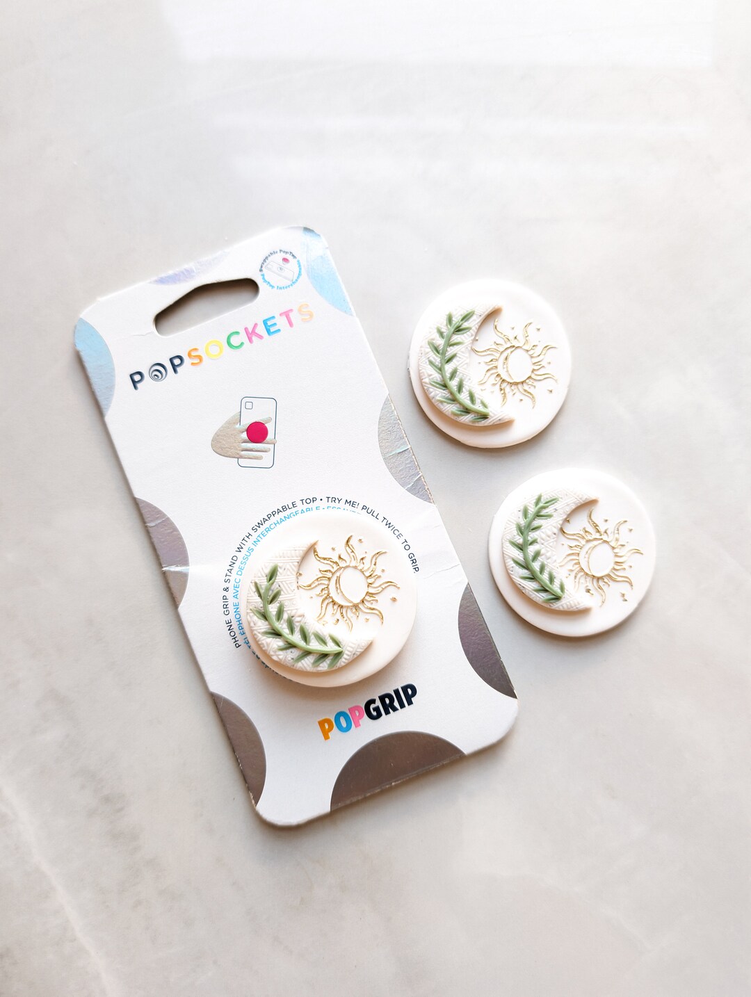 Golden Sun and Moon Authentic Popsocket™ Popgrip Phone Grip - Expanding ...