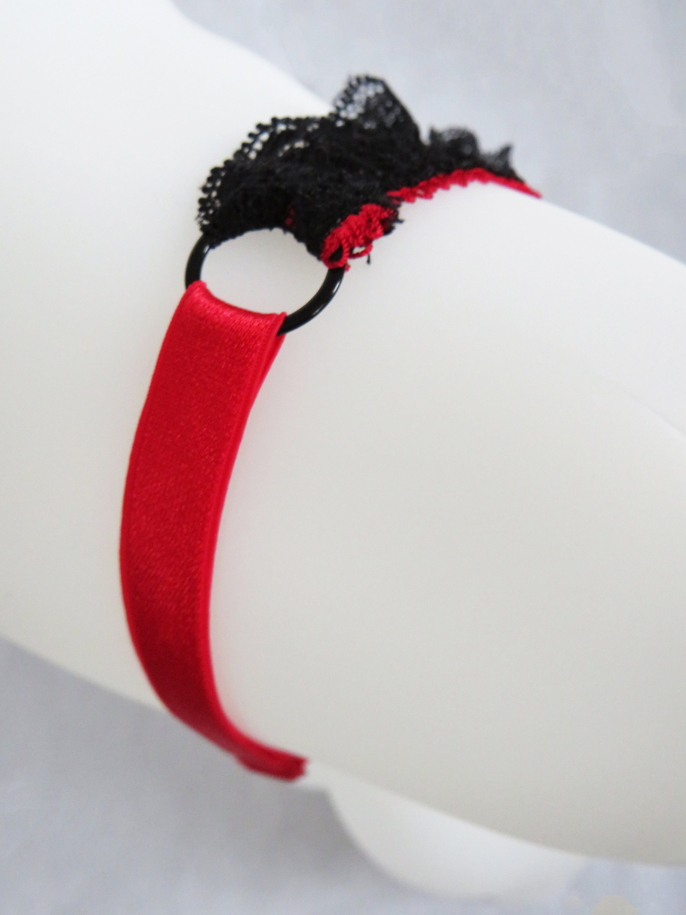 Red and Black Underwired Lace Bra - Etsy