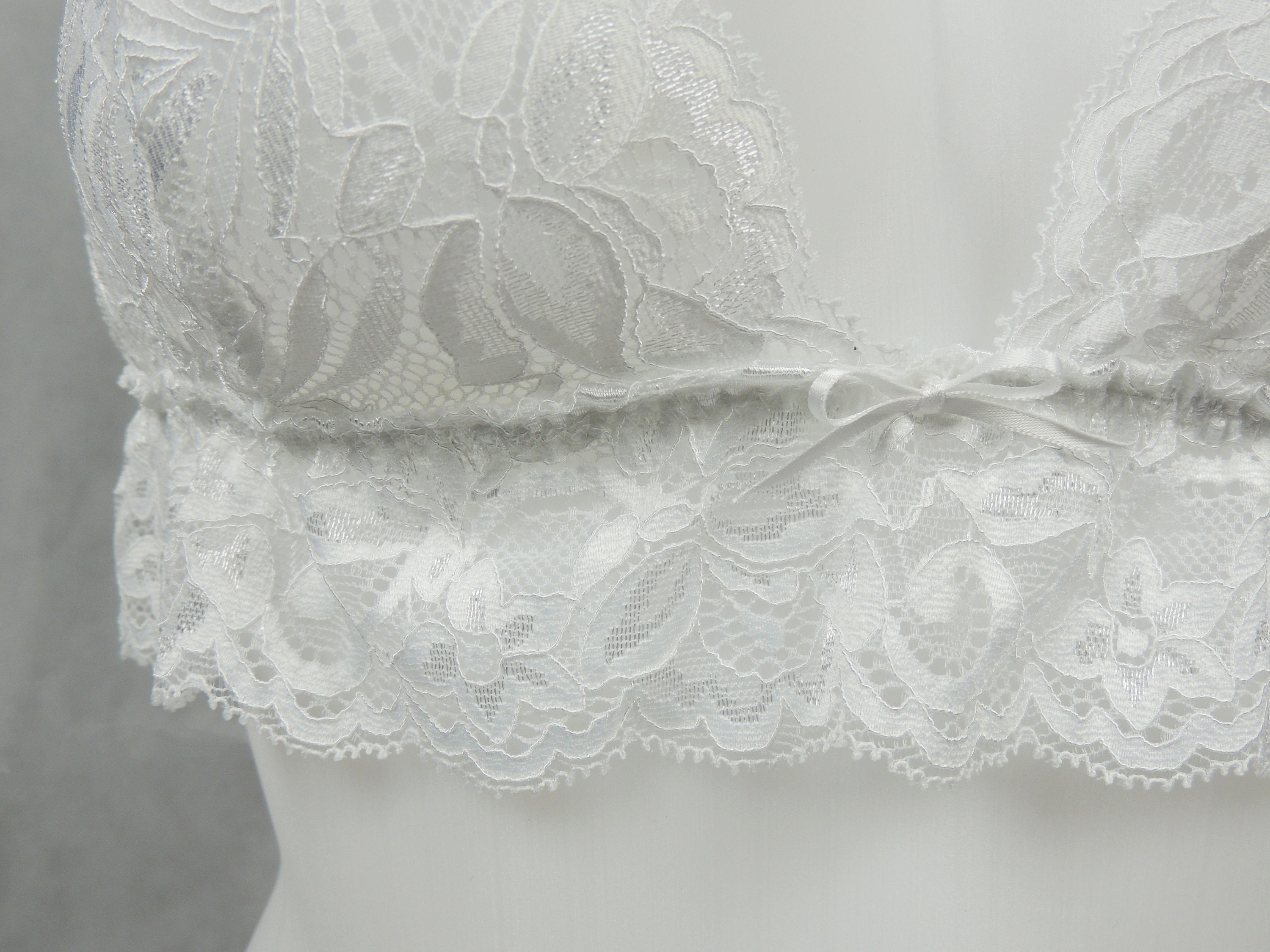 White Lace Bralette - Etsy