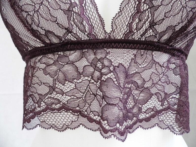 Purple Lace Bralette - Etsy