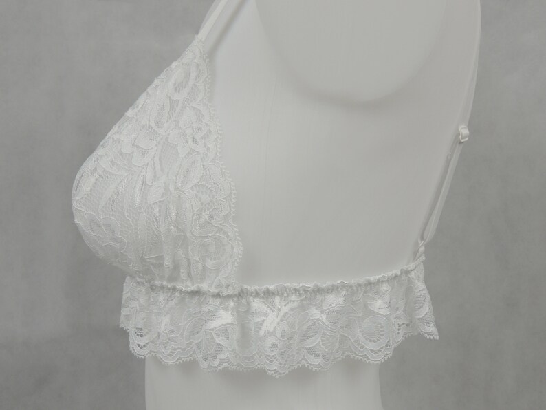 White Lace Bralette - Etsy