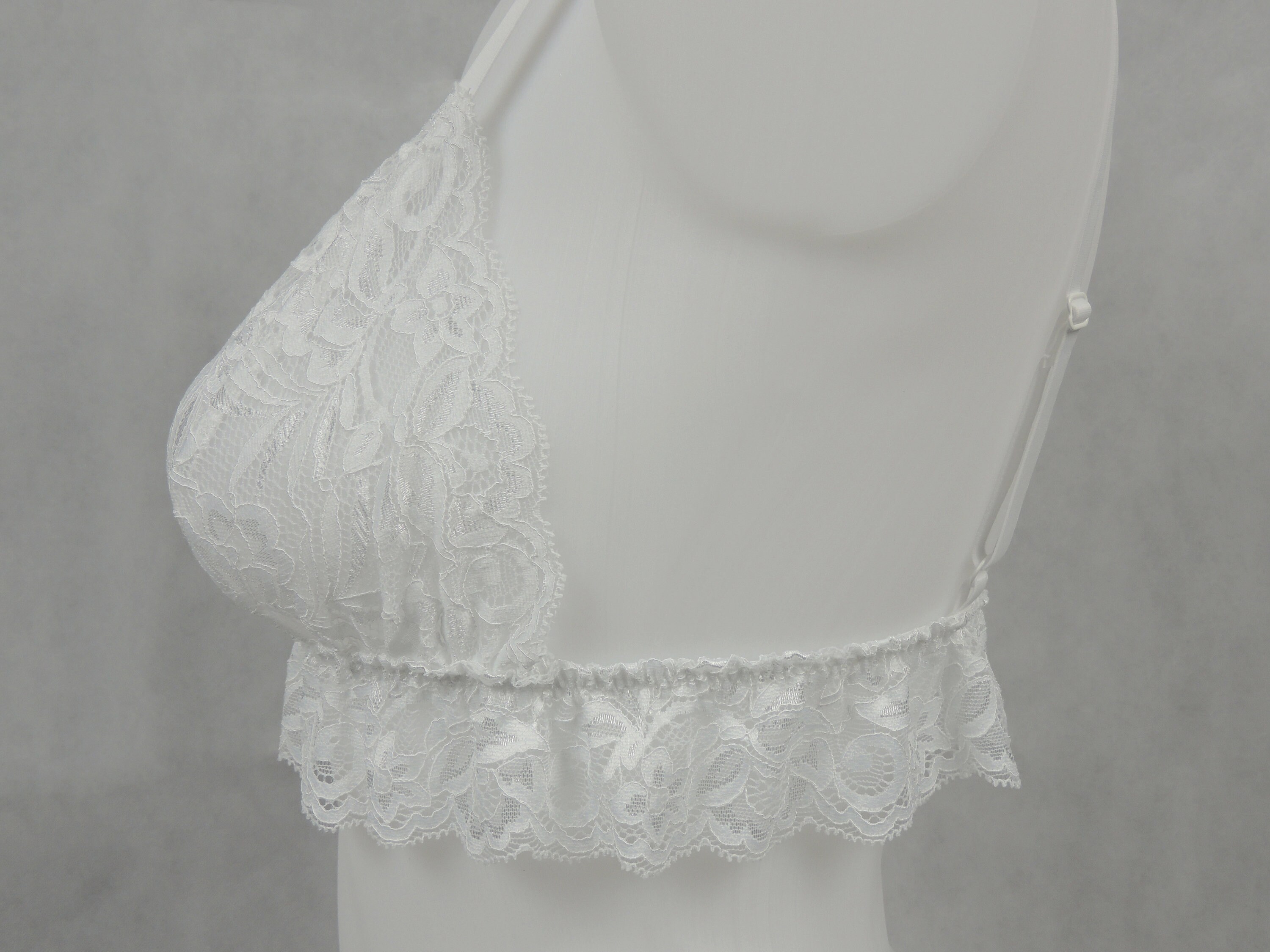 White Lace Bralette - Etsy