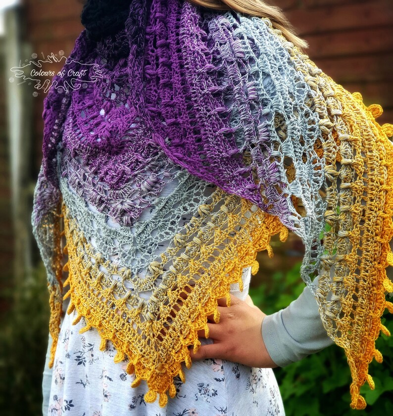 Soleil PATTERN Crochet Shawl Pattern Womens Shawl Pattern - Etsy