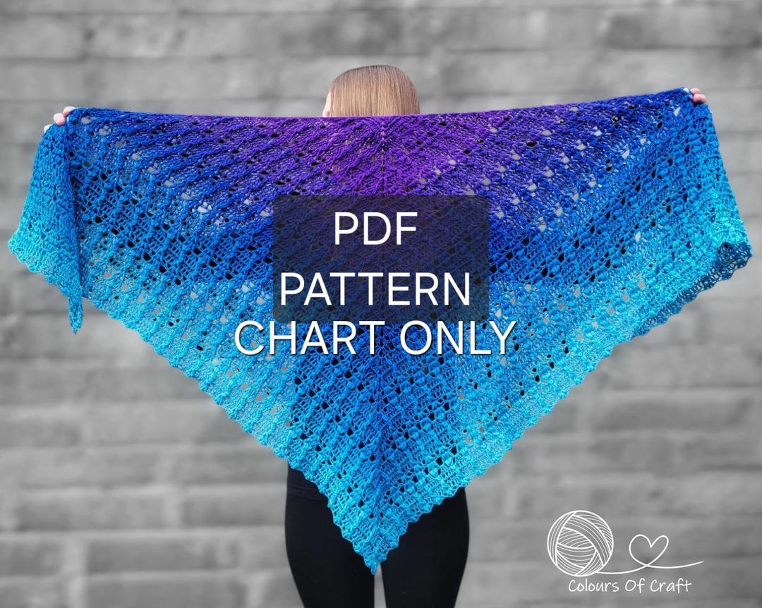 Drops of Water PATTERN, Crochet Shawl Pattern, Womens Shawl Pattern ...