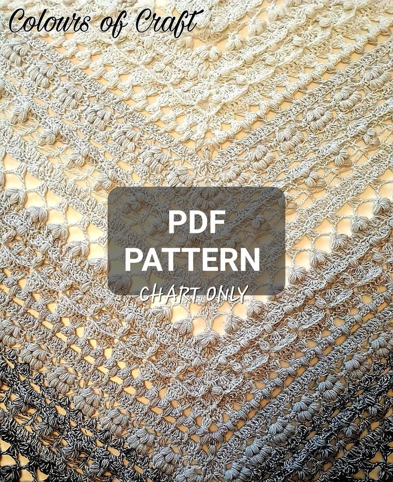 Shadow Night PATTERN, Crochet Shawl Pattern, Womens Shawl Pattern ...