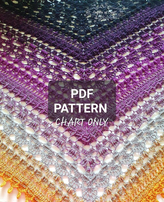 Soleil PATTERN Crochet Shawl Pattern Womens Shawl Pattern - Etsy