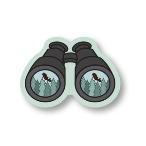 Binocular Sticker, Binoculars Print, Birding Gift, Bird Watching Gift ...