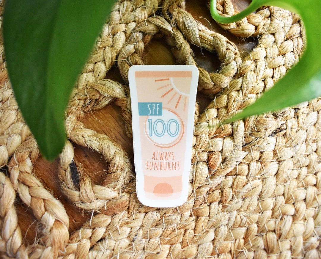 Sunscreen Bottle Sticker, Sun Protection, Funny Sticker, Sunblock ...