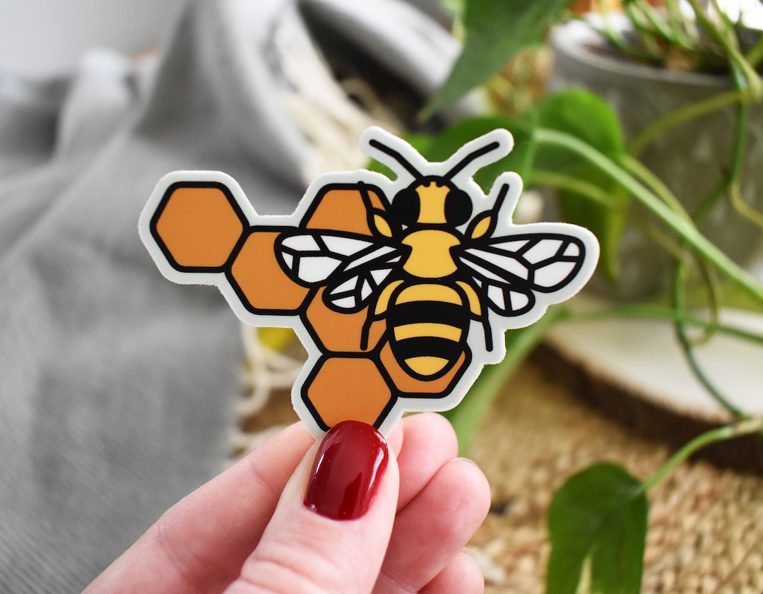 Honey Bee Sticker, Honey Bee Decor, Save the Bees, Beehive, Bee Decal ...