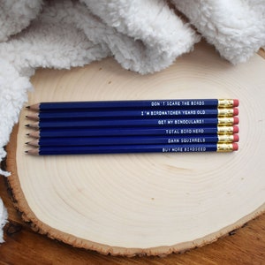The Birdwatcher Collection Pencil Set, Total Bird Nerd, Bird Lover Gift ...