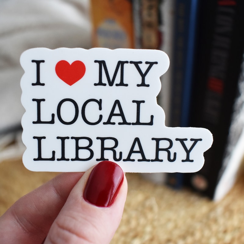 Library Sticker - Etsy