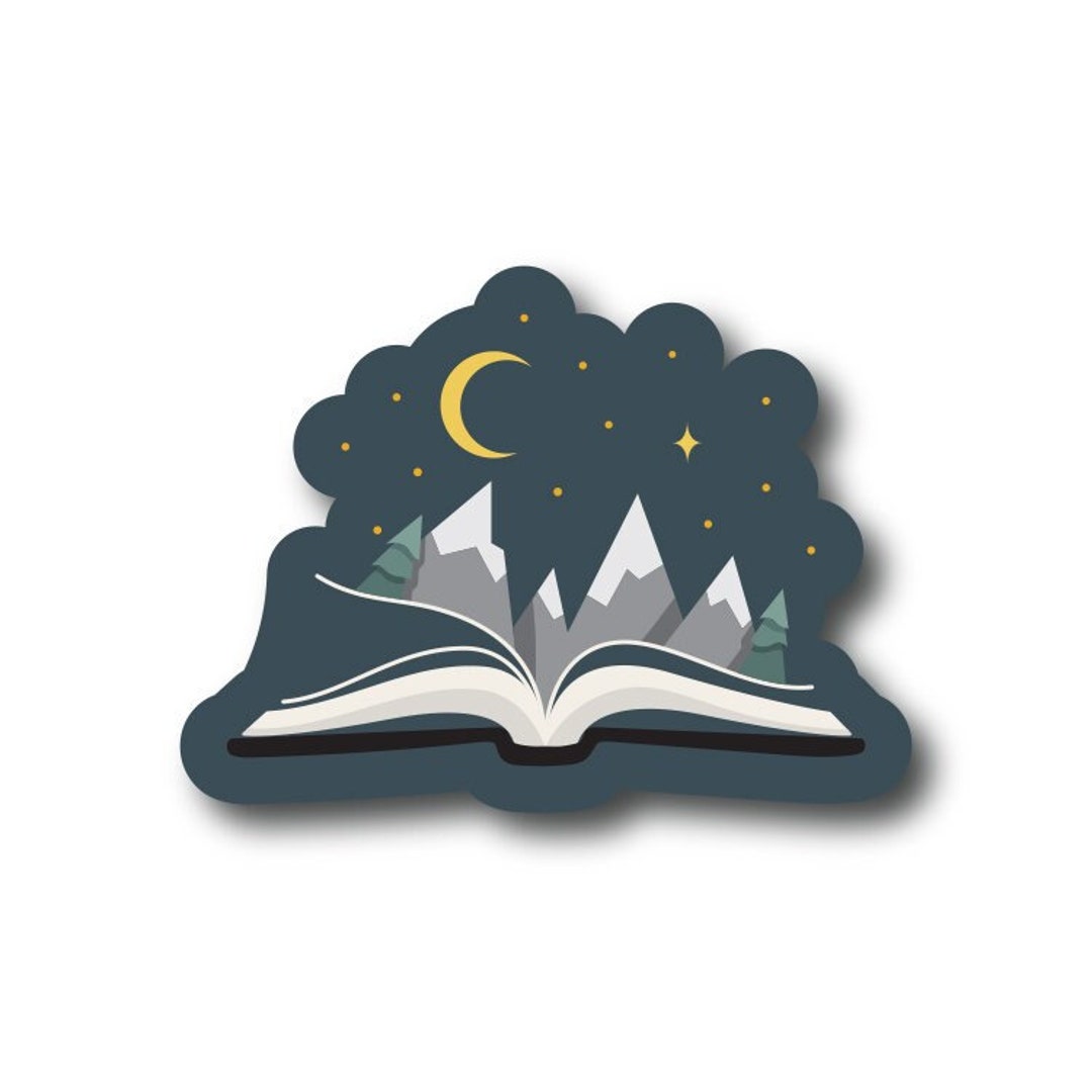 Open Book Sticker Book Lover Gift Book Gift Book Sticker - Etsy