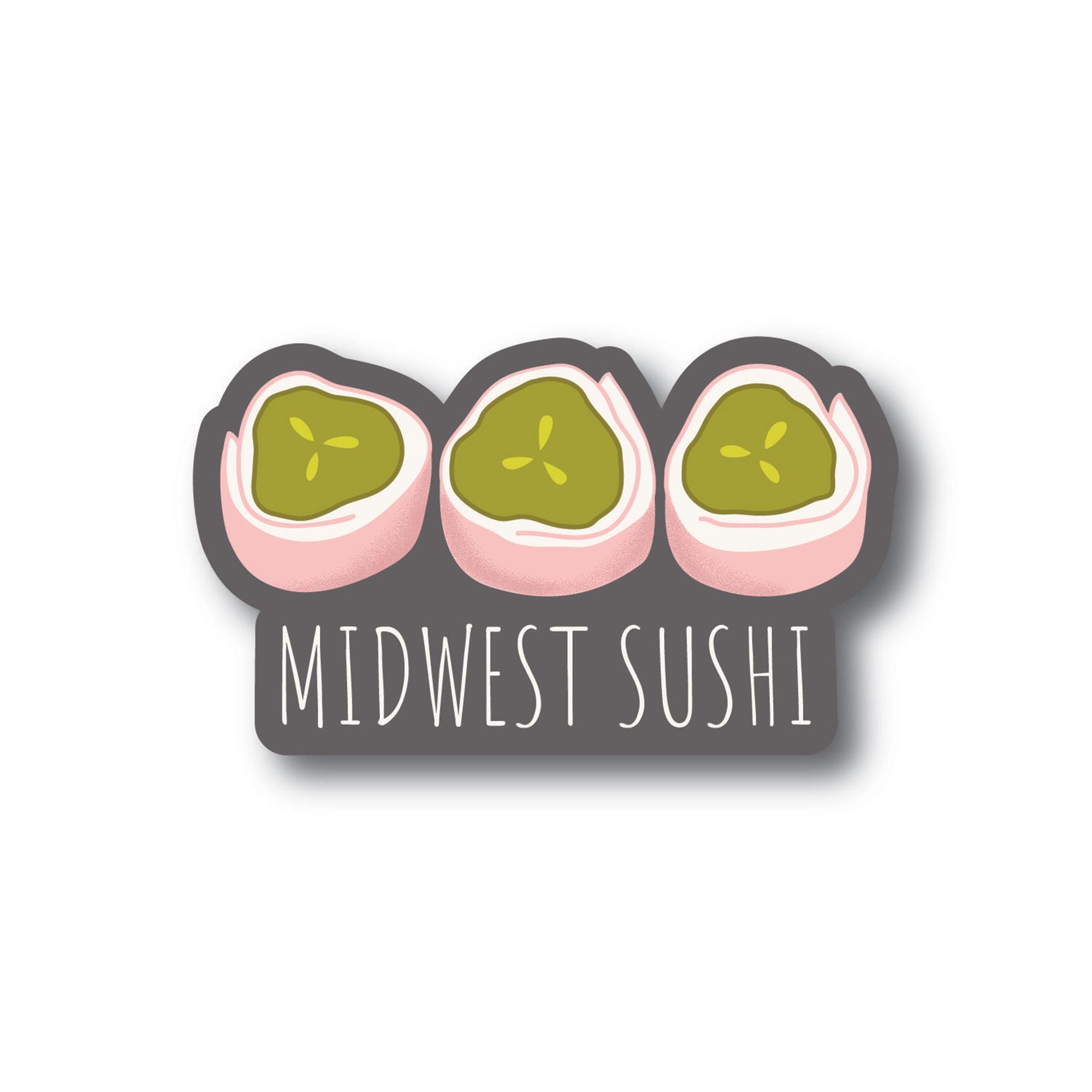 Midwest Sushi Sticker, Food Sticker, Midwest Sticker, Funny Sticker ...