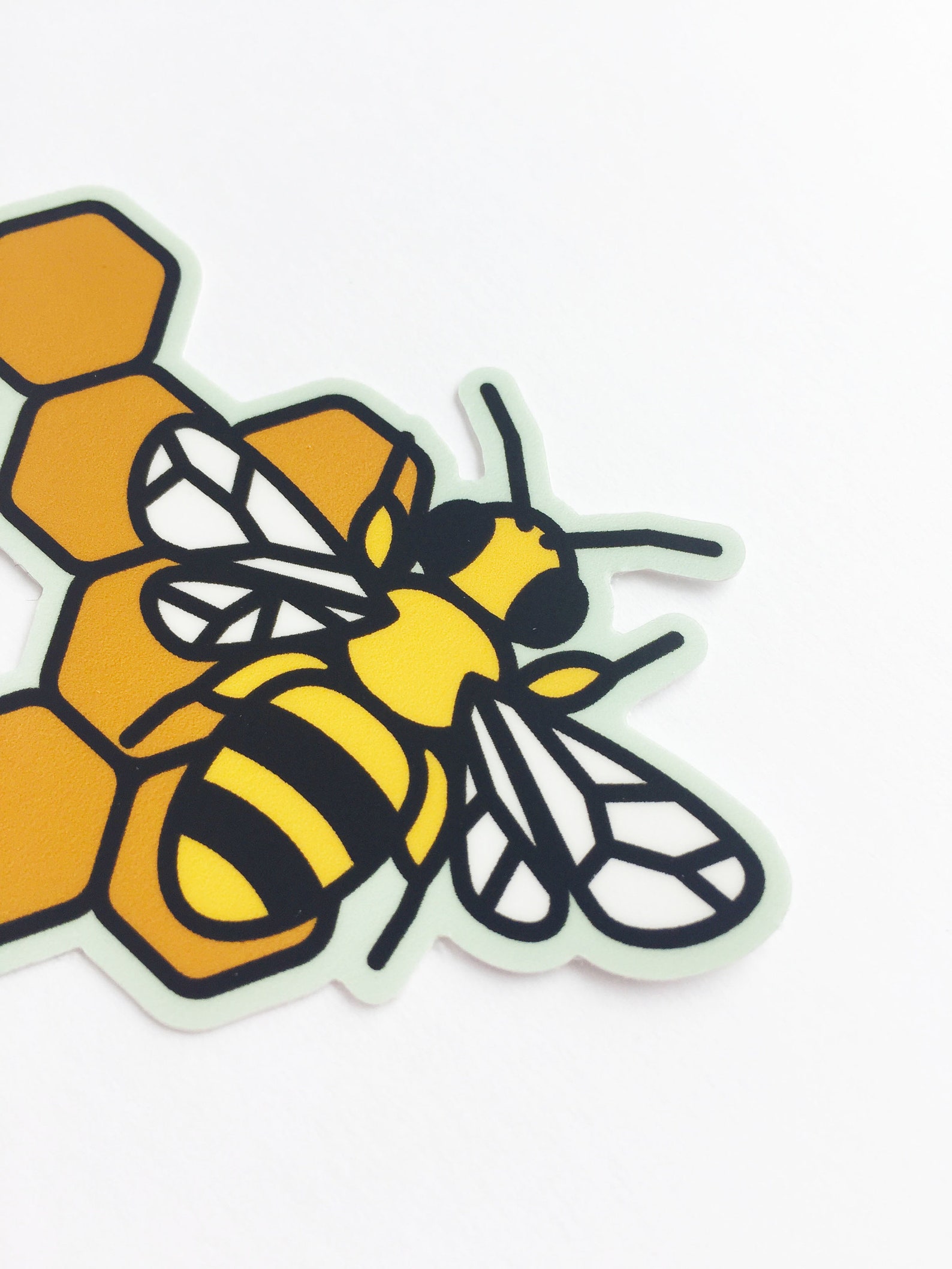 Honey Bee Sticker Honey Bee Decor Save the Bees Beehive - Etsy