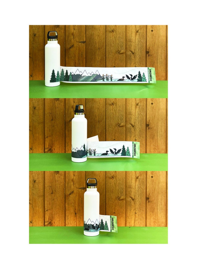 Loon Lake Sticker Wrap Long Sticker Mountain Sticker Forest - Etsy