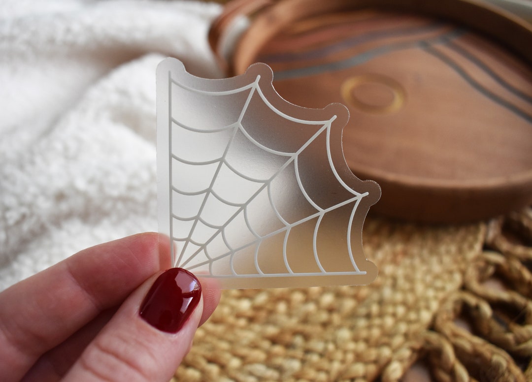 Spiderweb Sticker Clear, Whimsigoth Sticker, Witchy Sticker, Corner ...