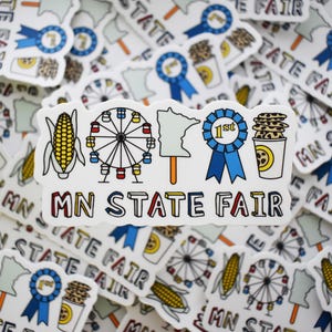 MN State Fair Sticker, Weatherproof Sticker, Water Bottle Sticker, MN ...