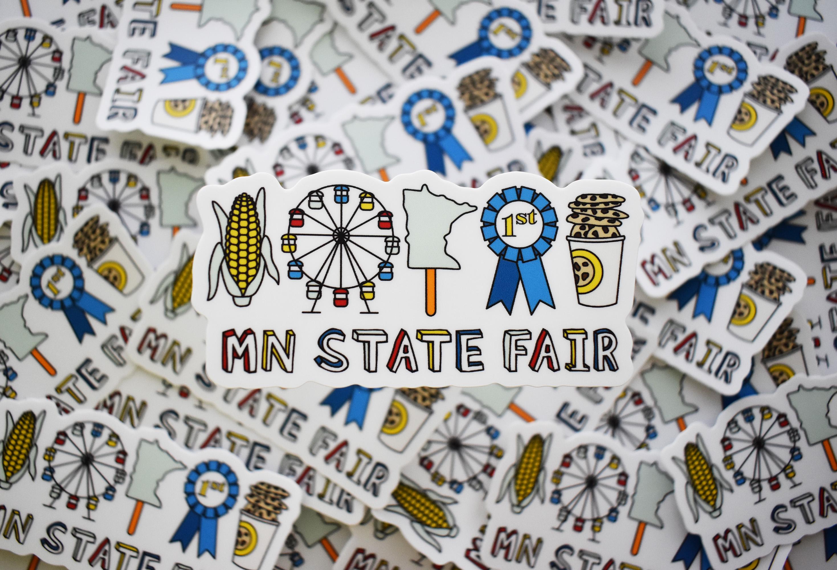 MN State Fair Sticker, Weatherproof Sticker, Water Bottle Sticker, MN ...