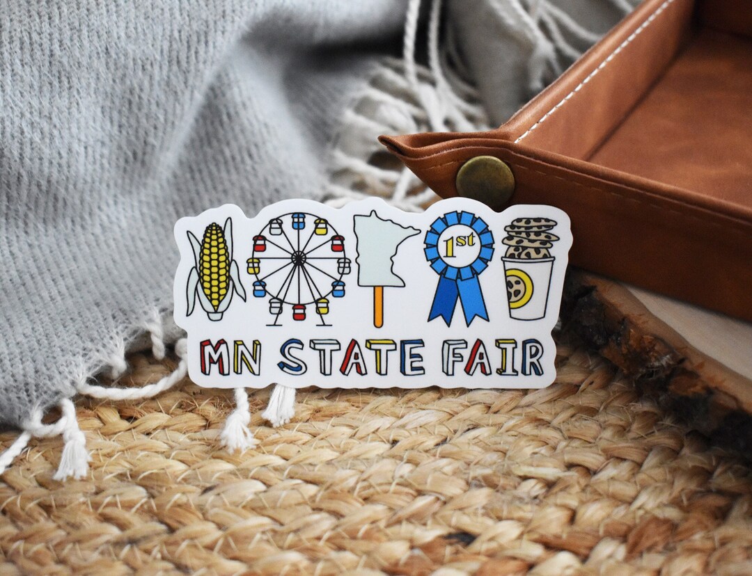MN State Fair Sticker, Weatherproof Sticker, Water Bottle Sticker, MN ...
