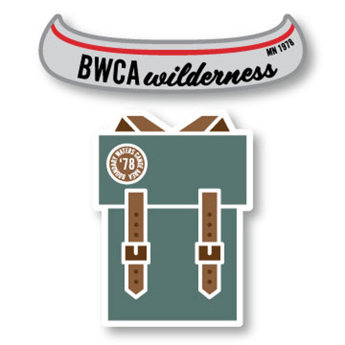 BWCA Canoe Sticker Boundary Waters Canoe Area Boundary | Etsy