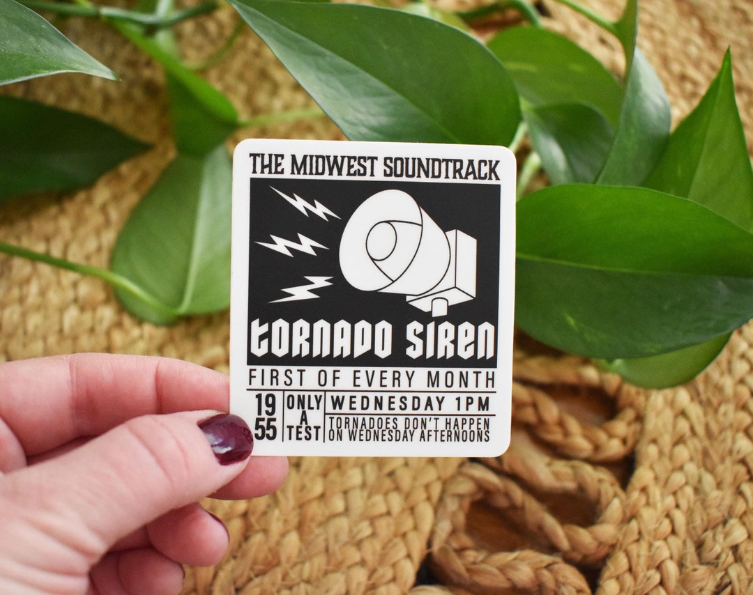 Tornado Siren Sticker, Waterproof Sticker, Concert Poster, Midwest ...