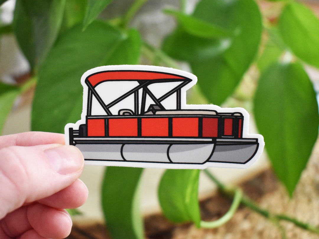 Pontoon Sticker, Pontoon Boat, Pontoon Captain, Pontoon Decal, Cooler ...