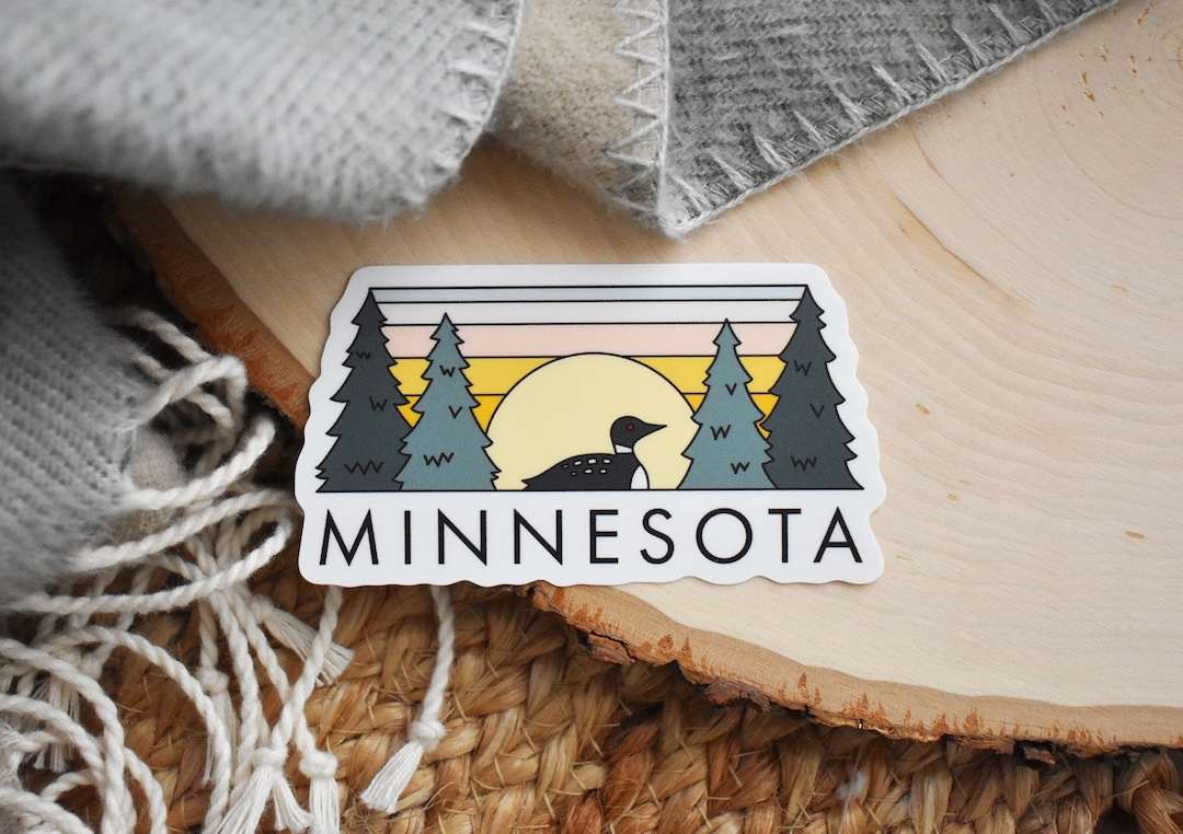 Minnesota Sunrise Sticker, Weatherproof Sticker, Water Bottle Sticker ...