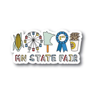 MN State Fair Sticker, Weatherproof Sticker, Water Bottle Sticker, MN ...