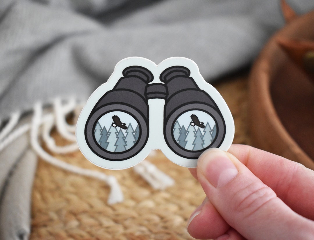 Binocular Sticker, Binoculars Print, Birding Gift, Bird Watching Gift ...