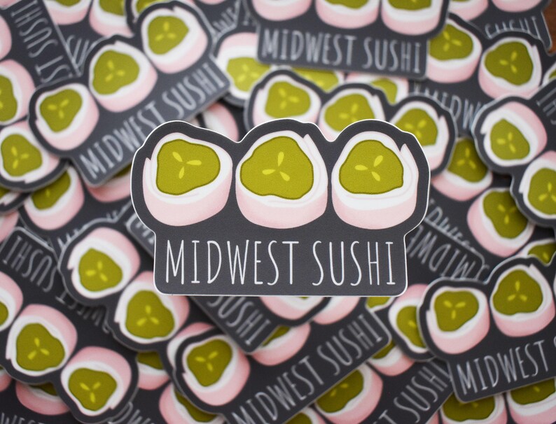 Midwest Sushi Sticker, Food Sticker, Midwest Sticker, Funny Sticker ...