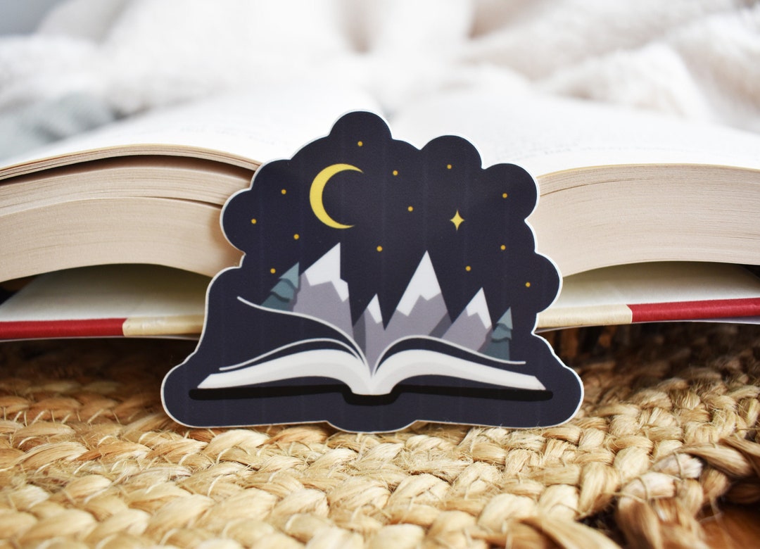 Open Book Sticker, Book Lover Gift, Book Gift, Book Sticker ...