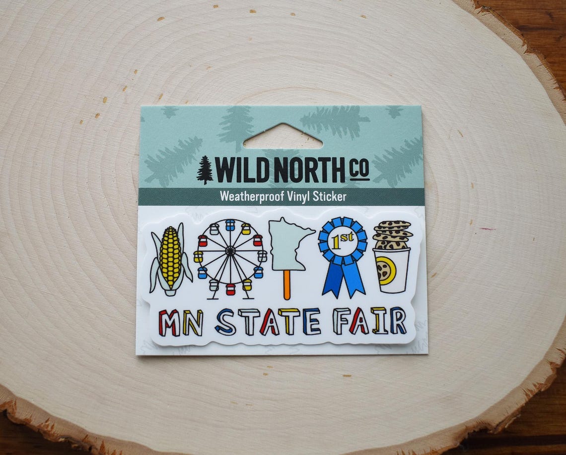 MN State Fair Sticker, Weatherproof Sticker, Water Bottle Sticker, MN ...