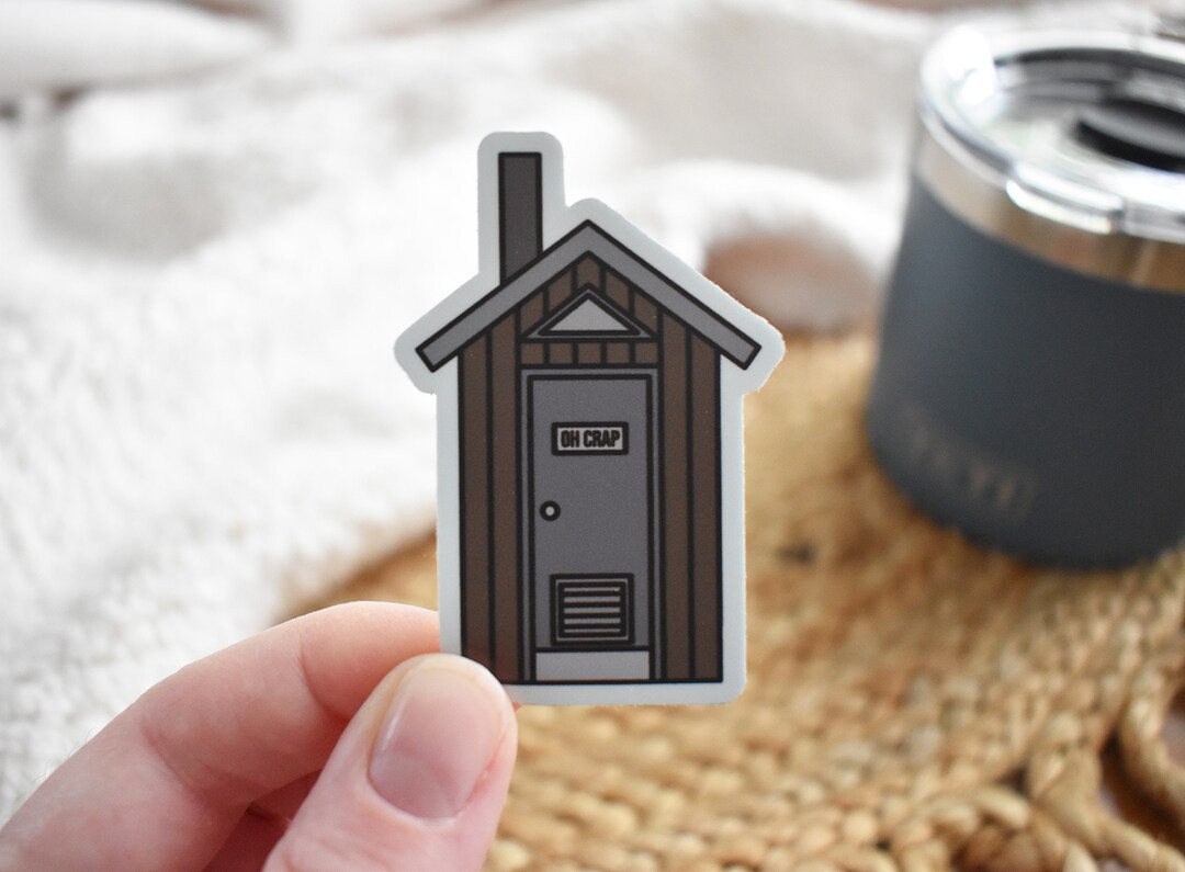 Oh Crap Vault Toilet Sticker, Camping Sticker, Hiking Sticker, Porta ...