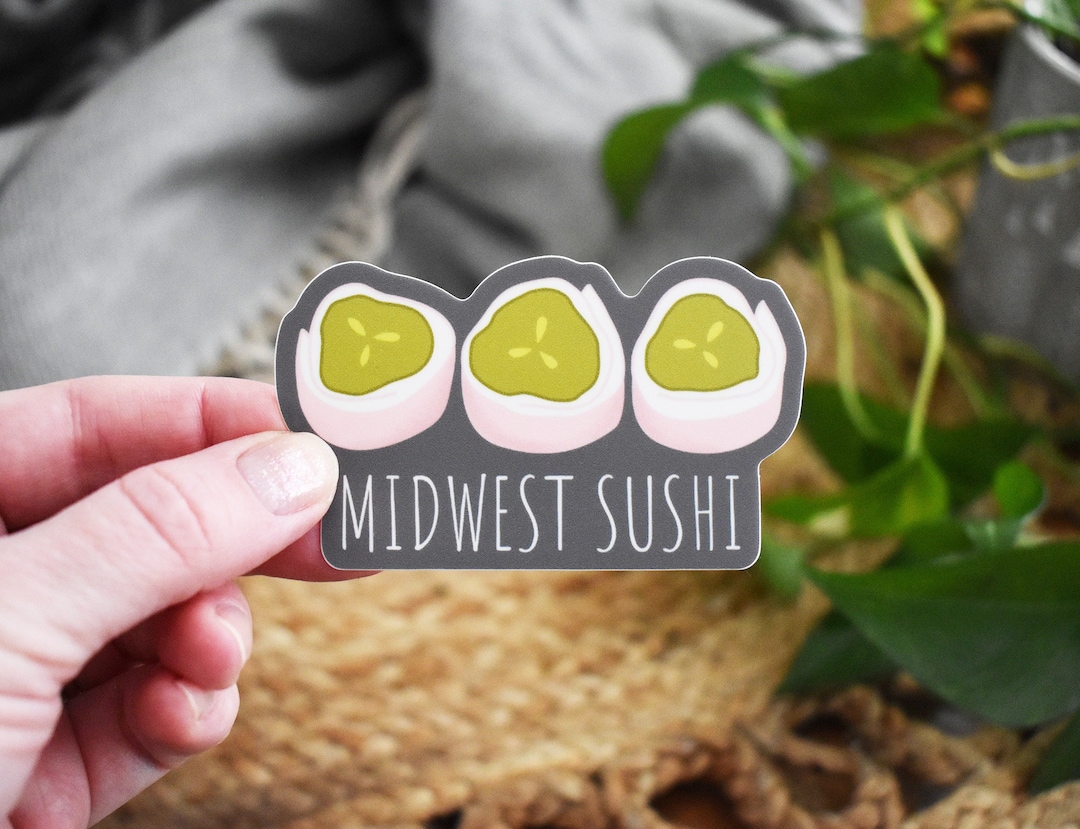 Midwest Sushi Sticker, Food Sticker, Midwest Sticker, Funny Sticker ...