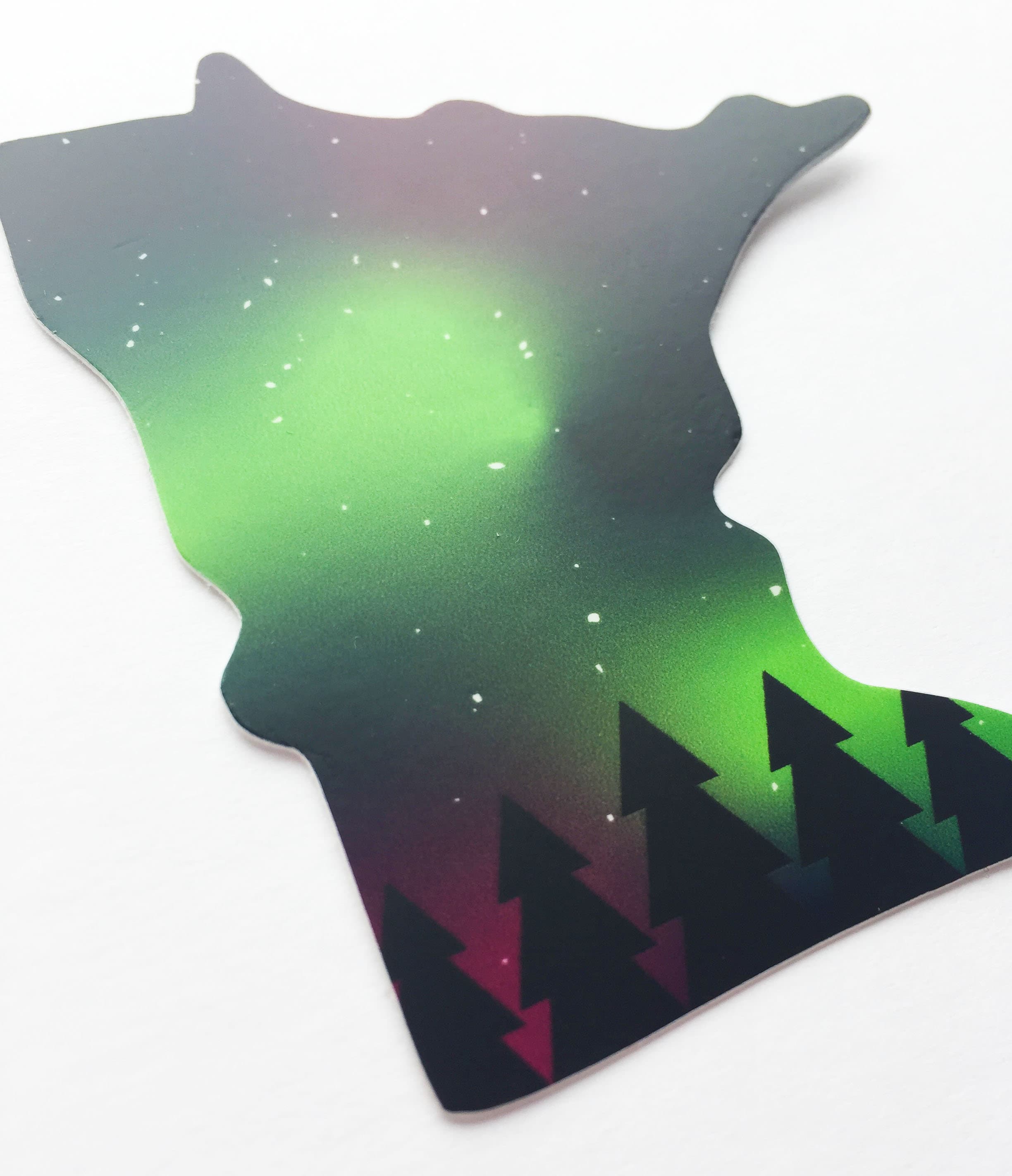Minnesota Northern Lights Sticker Aurora Borealis Up North - Etsy Nederland