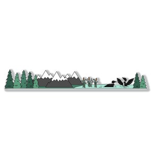 Loon Lake Sticker Wrap, Long Sticker, Mountain Sticker, Forest Sticker ...
