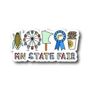 MN State Fair Sticker, Weatherproof Sticker, Water Bottle Sticker, MN ...
