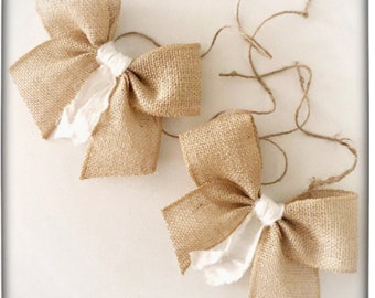 Burlap Wedding Bow | Etsy