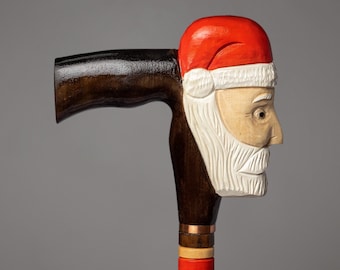 Christmas Cane Santa Claus Walking Stick Desing Handle Candy Cane ...