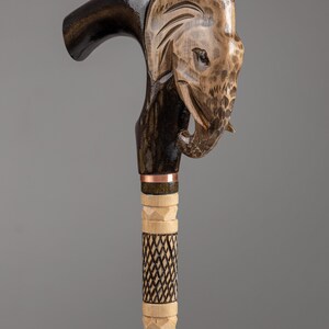 Elephant Hand Walking Cane for Men Hand Carved Walking Stick Unique ...