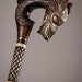 Wolf Head Walking Cane for Men Hand Carved Walking Stick Unique Canes ...
