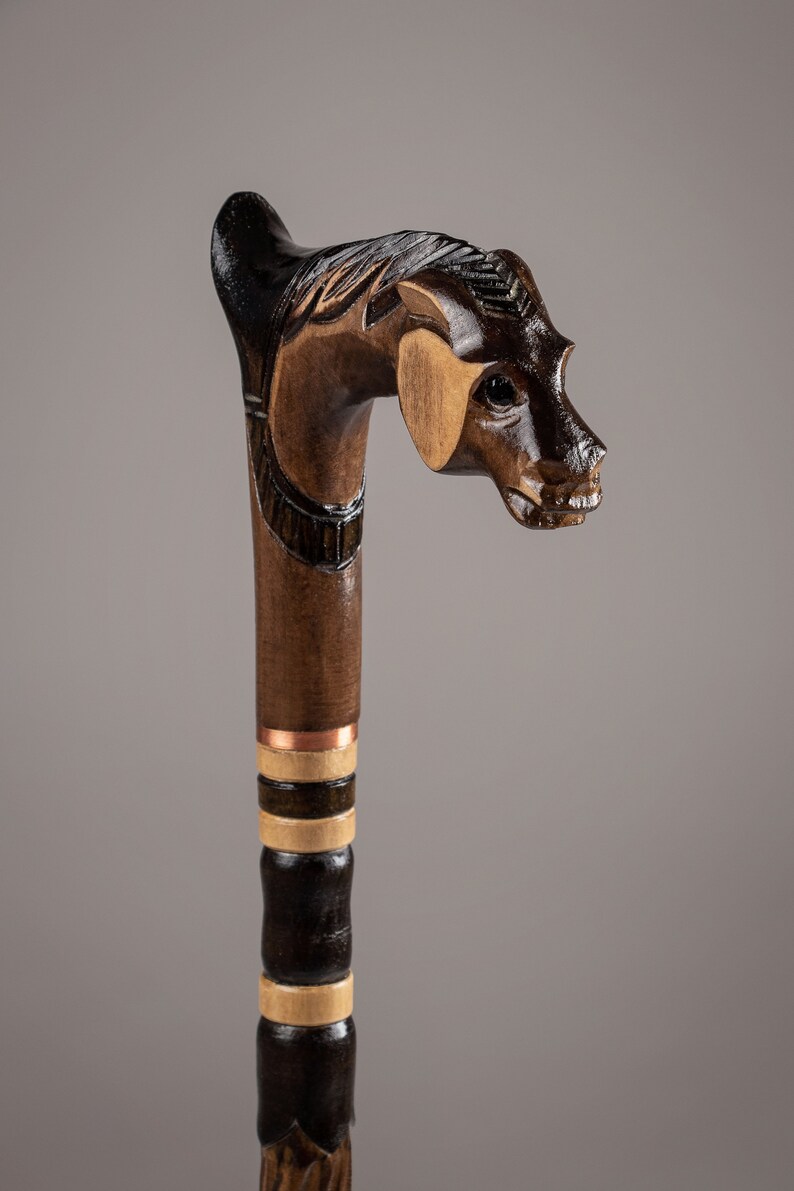 Animal Wood Carved Walking Cane Designer Art Wooden Cane Walking Stick ...