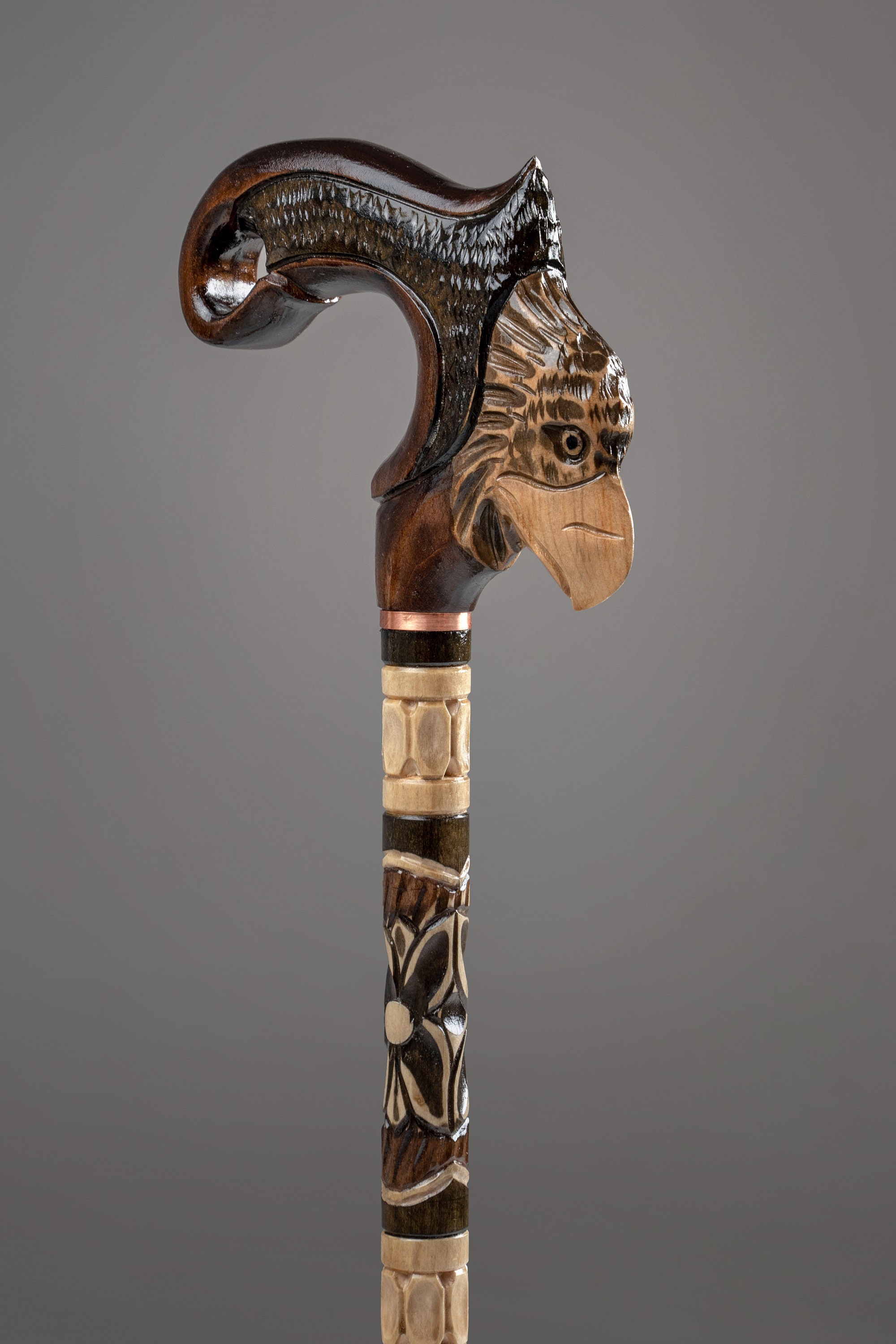 Mens Walking Cane Carved Wooden Cane Fashionable Canes and Walking ...