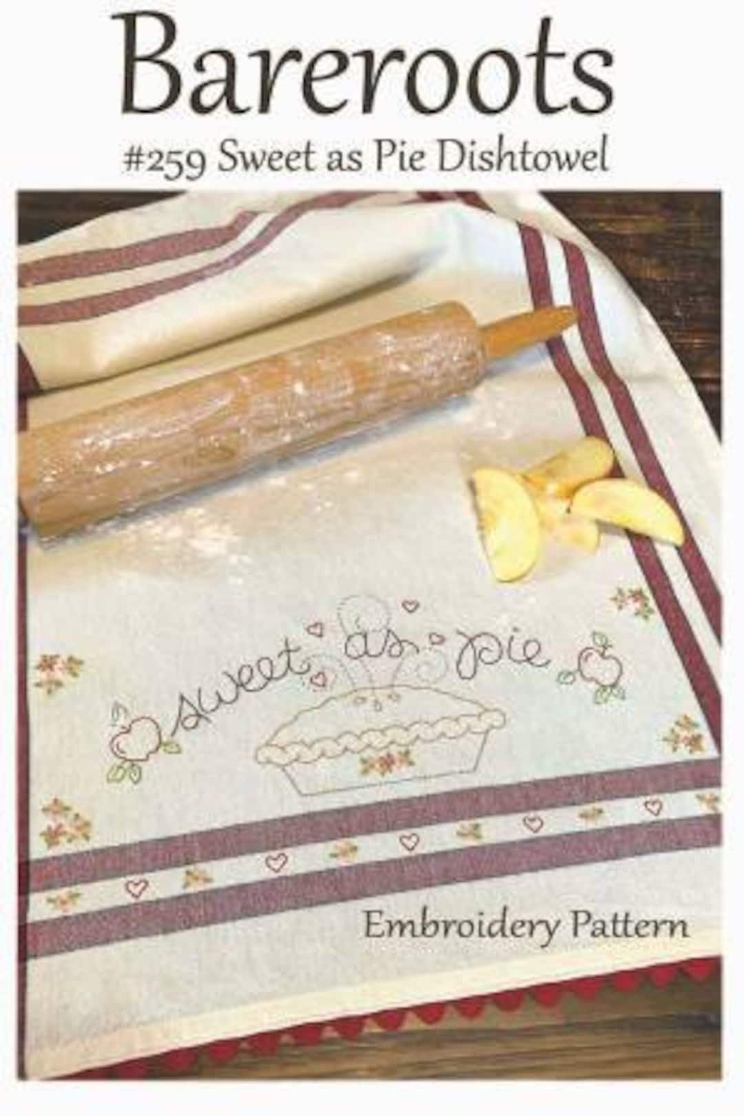 Bareroots - Sweet as Pie Dishtowel - Pattern or Kit - Etsy
