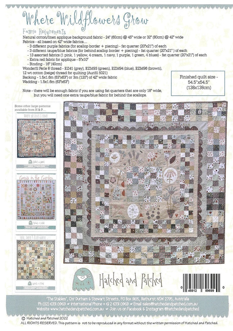 Hatched and Patched - Where the Wildflowers Grow - Pattern - New - Etsy